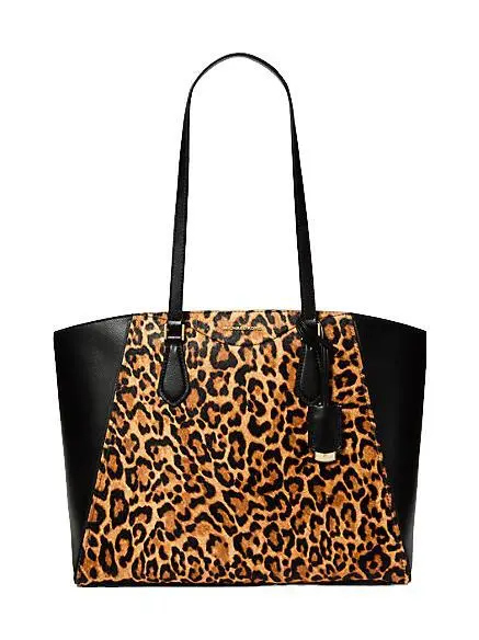 Michael Kors Taryn Large Leopard Print Tote Bag - Yellow
