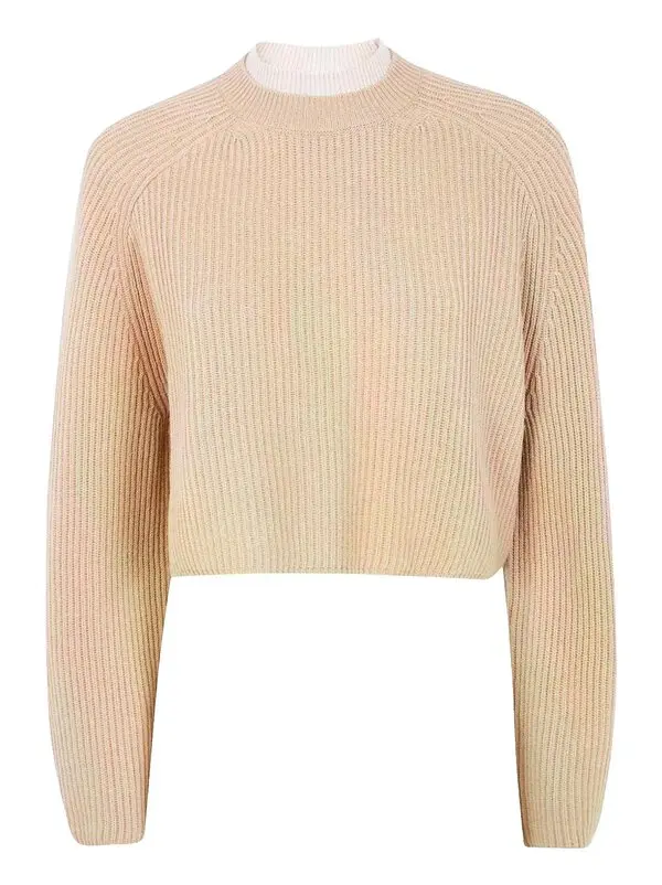 Max Mara Ribbed Wool Sweater - Neutrals