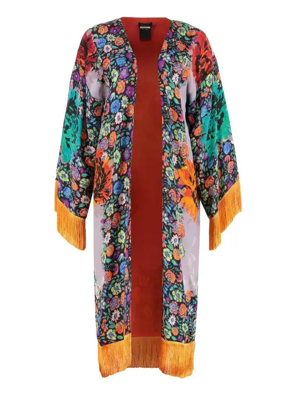 Etro Floral-print Coat - Grey