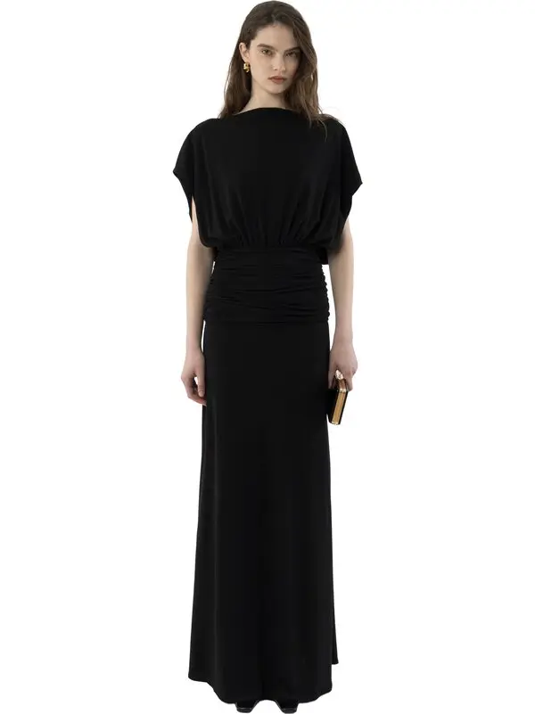 Arakii Tight Waist Gown - Black