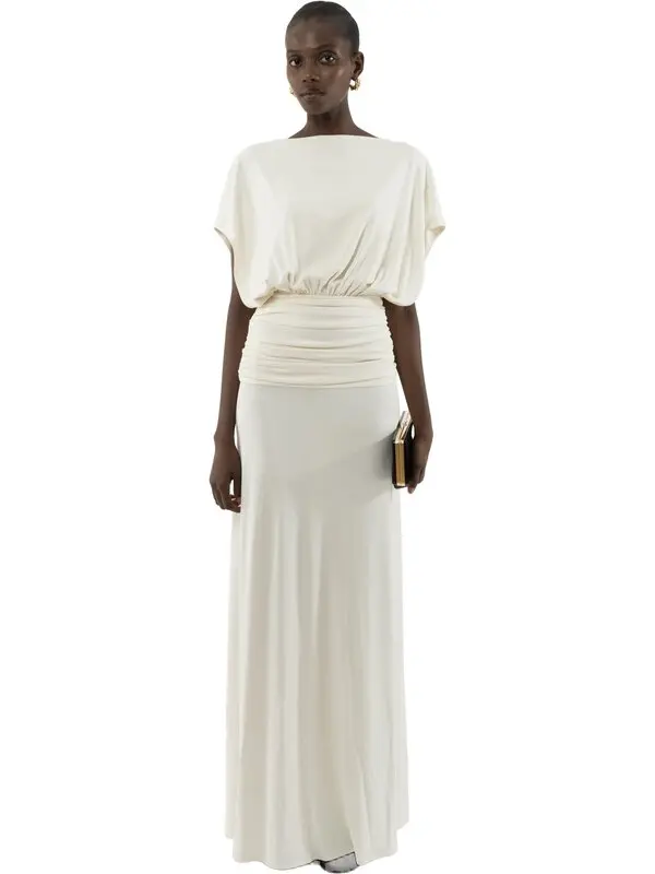 Arakii Tight Waist Gown - Off-white