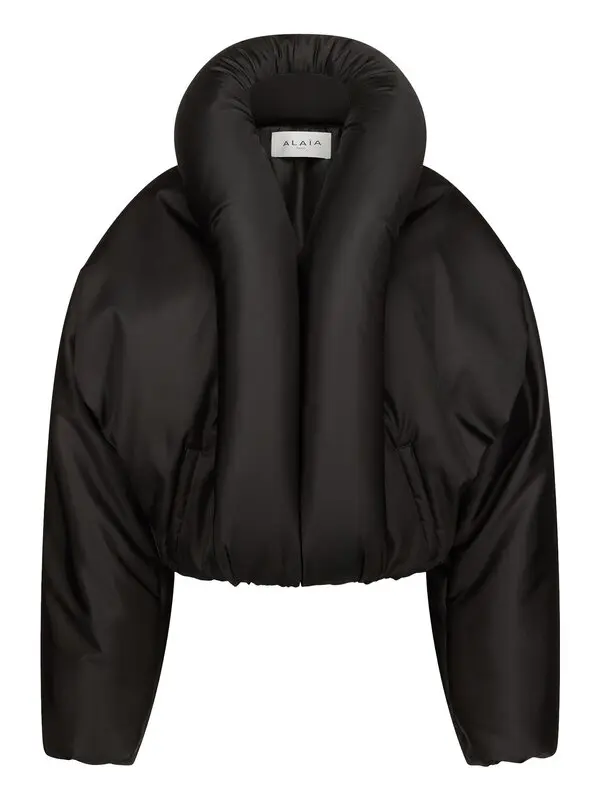 Alaïa Padded Bomber Jacket - Black