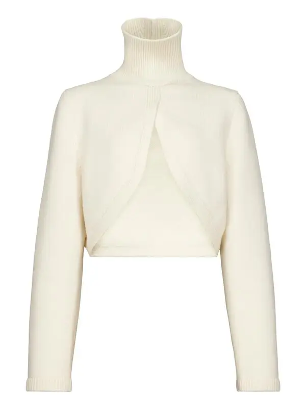 Alaïa Cut-out Cashmere-blend Jumper - Neutral