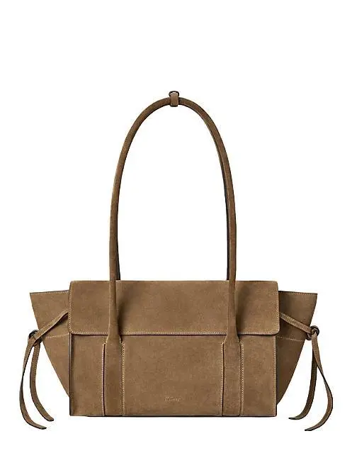 Mulberry Small Soft Bayswater Suede Shoulder Bag - Salcombe Sand