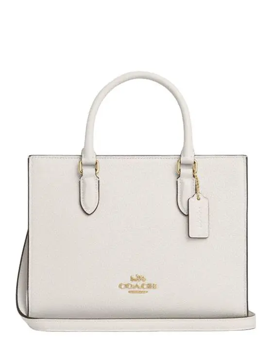 COACH® Maggie Small Tote Bag - Pebbled Leather/gold/chalk
