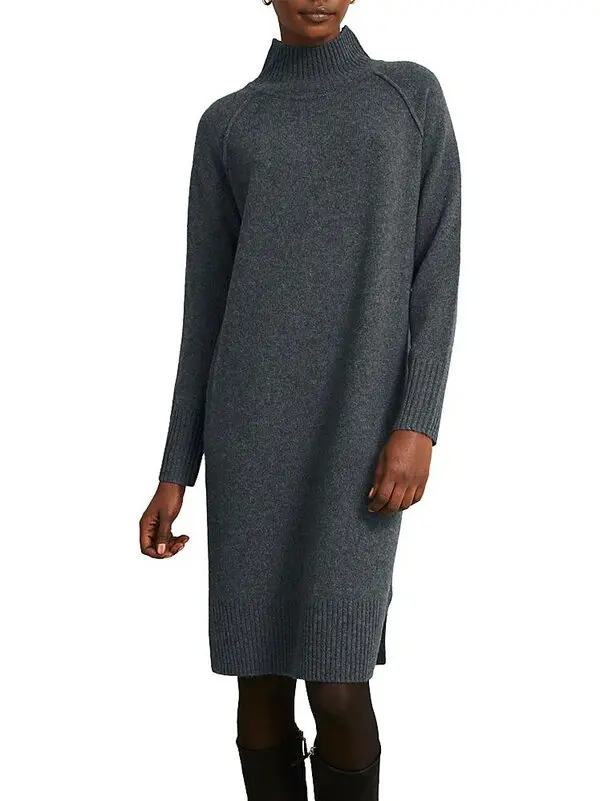 HOBBS LONDON Lorraine Knit Dress - Charcoal Grey