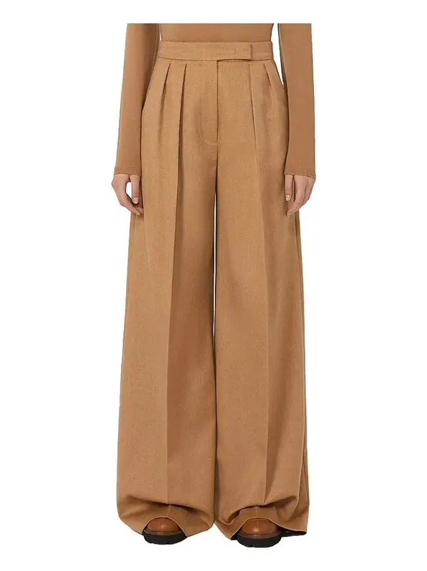Max Mara Ori Wool Trousers - Camel