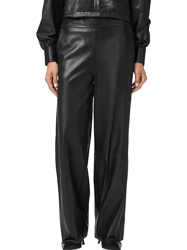 ALLSAINTS Ash Lea Leather Pants - Black