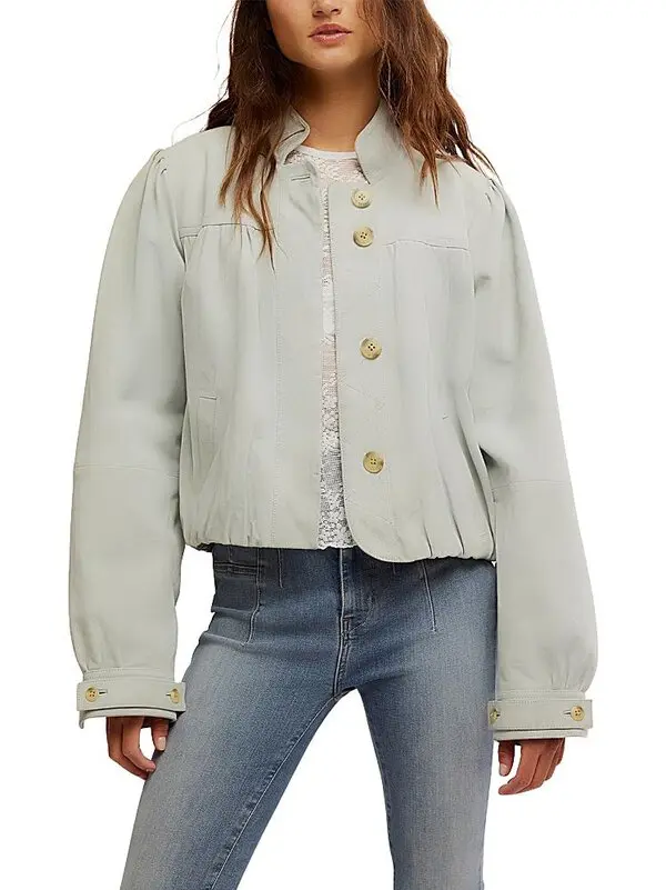 Free People Nimbus Suede Jacket - Grey