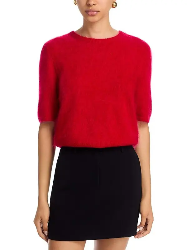 Rag & Bone Jada Brushed Cashmere Sweater - Red