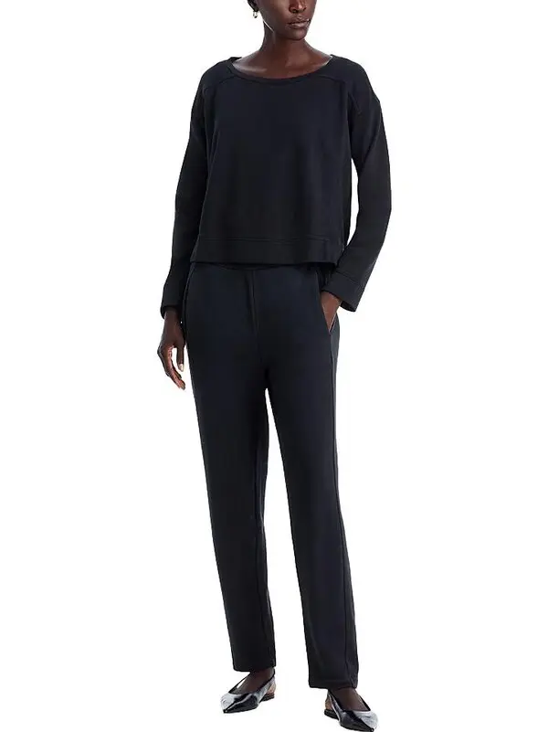 Eileen Fisher Slouch Ankle Pants - Washed Black
