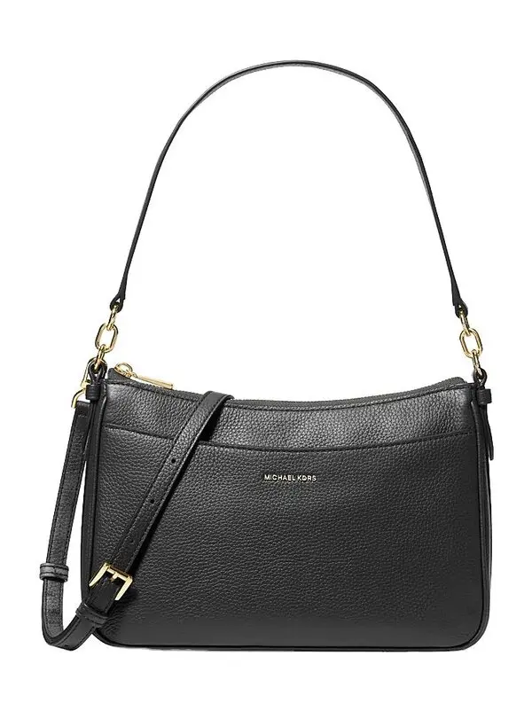 Michael Kors Jet Set Medium Top Zip Pochette Crossbody - Black