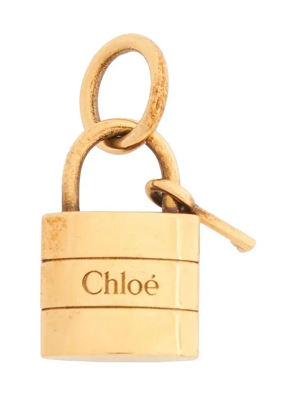 Chloé Alphabet Lock Bag Charm - Gold