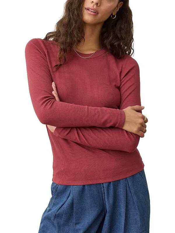 Marine Layer Lexi Crewneck Tee - Ruby