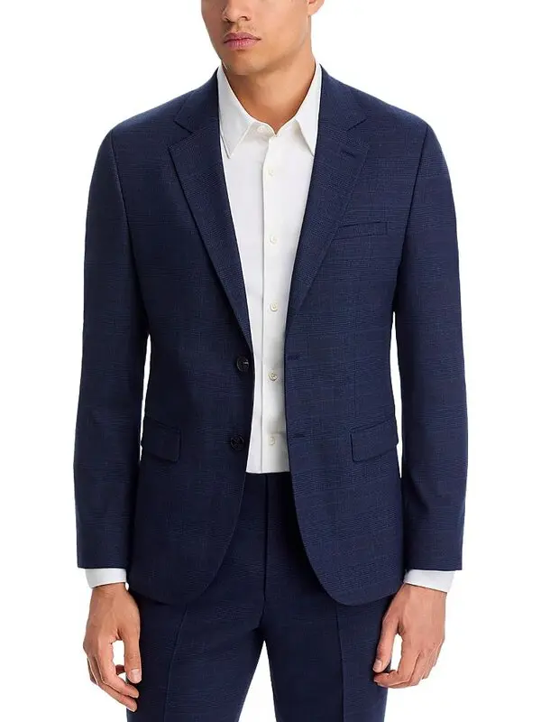 Hugo Arti Extra Slim Fit Plaid Suit Jacket - Navy