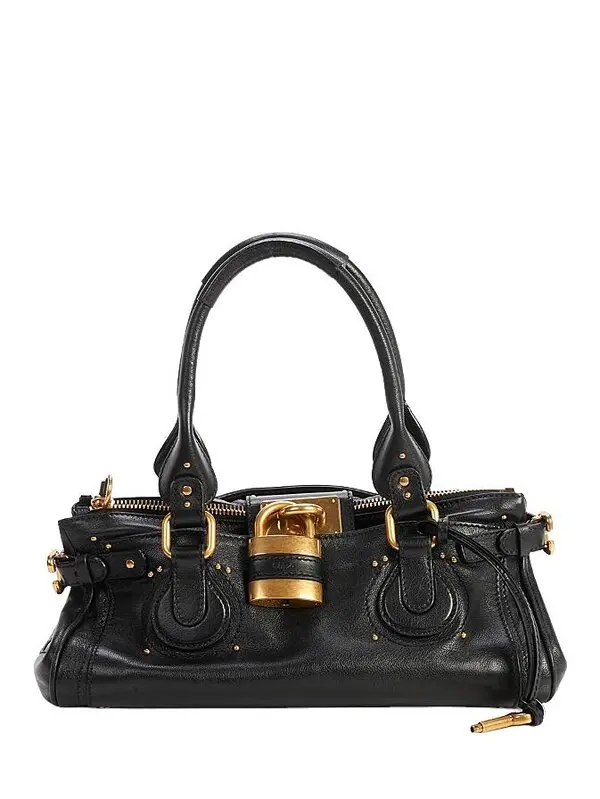 Chloé Paddington Padlock Shoulder Bag - Black