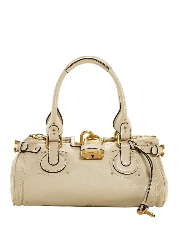 Chloé Paddington Padlock Shoulder Bag - Cloudy Cream