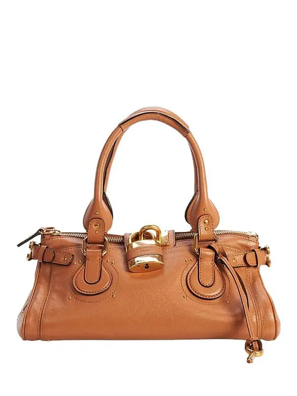 Chloé Paddington Padlock Shoulder Bag - Mustang Brown