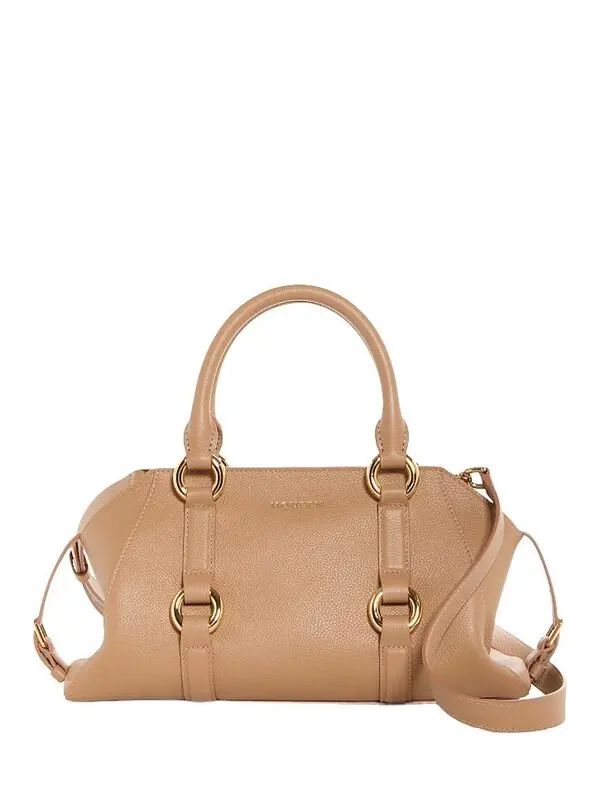 Alexander McQueen Farringdon Small Top Handle Bag - Nude/black