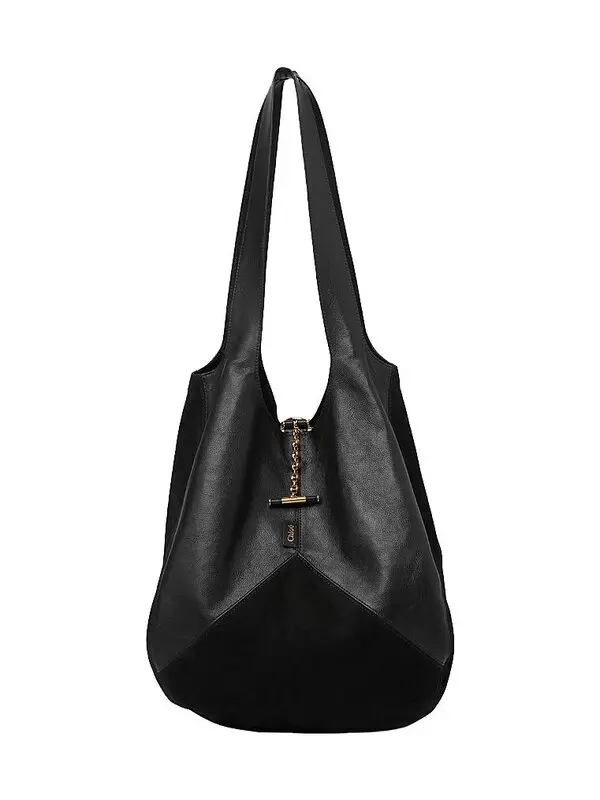 Chloé Balloon Suede Hobo Bag - Black