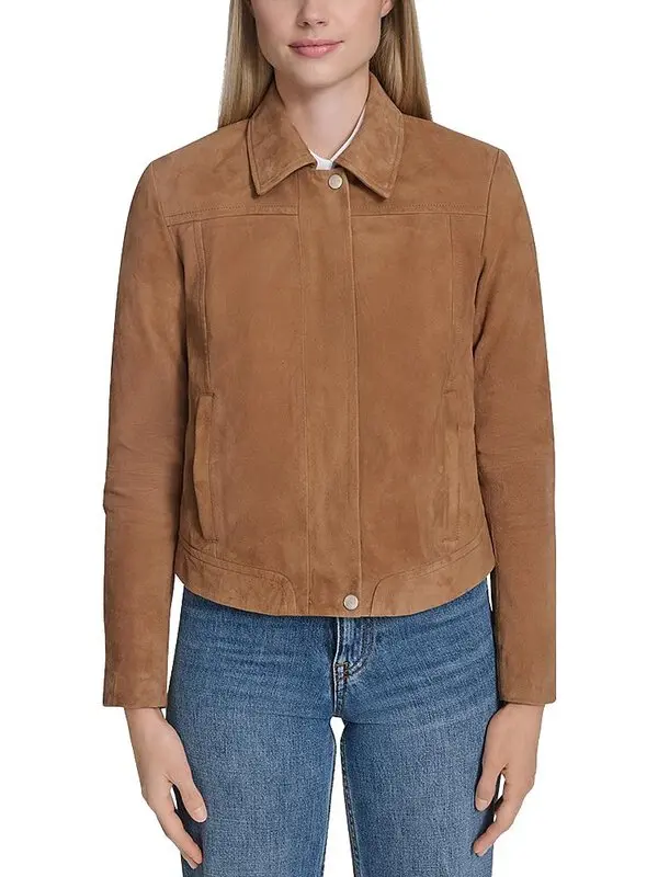 Cole Haan Suede Jacket - Hazelnut