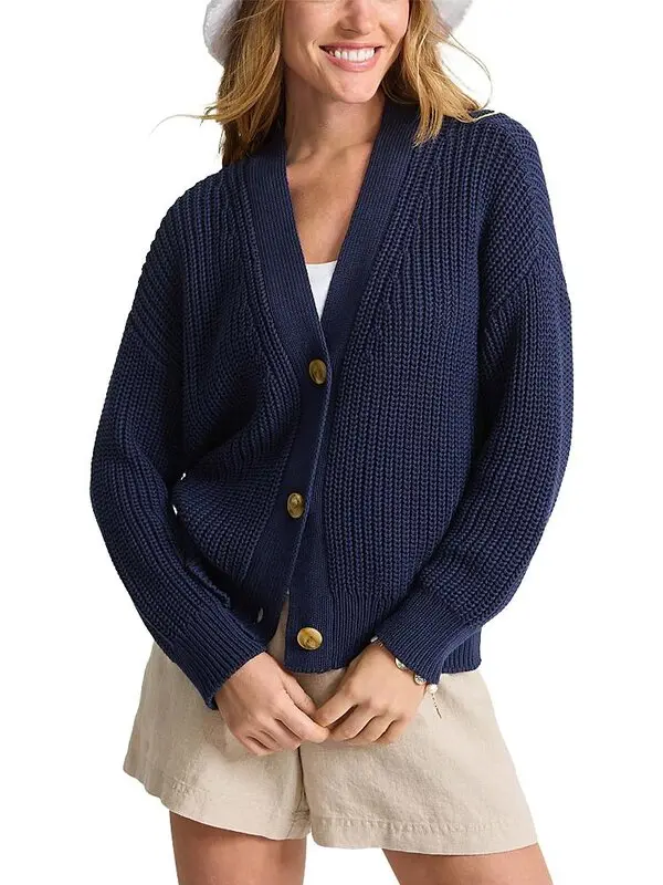 Tommy Bahama Zoe Shaker Stitch Cardigan - Coastline
