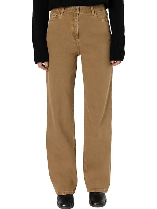 Gerard Darel Clea High-rise Straight Leg Jeans - Camel