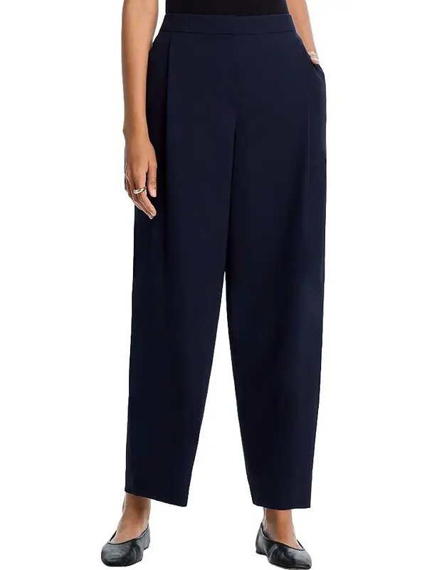 Lafayette 148 New York Cooper Pleated Pants - Ink