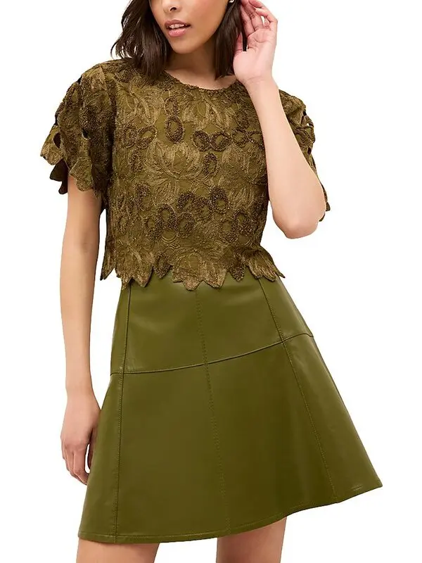 MARIE OLIVER Crawford Mini Skirt - Juniper Green