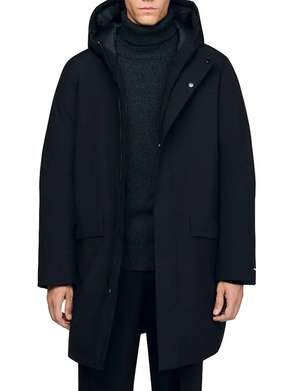 Sandro Scooter Parka - Black