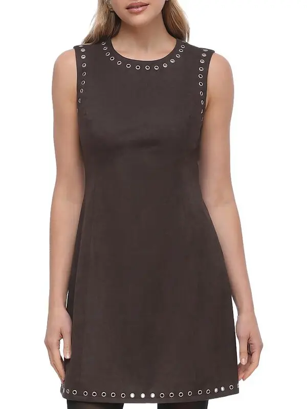 Bagatelle Grommet Mini Dress - Slate