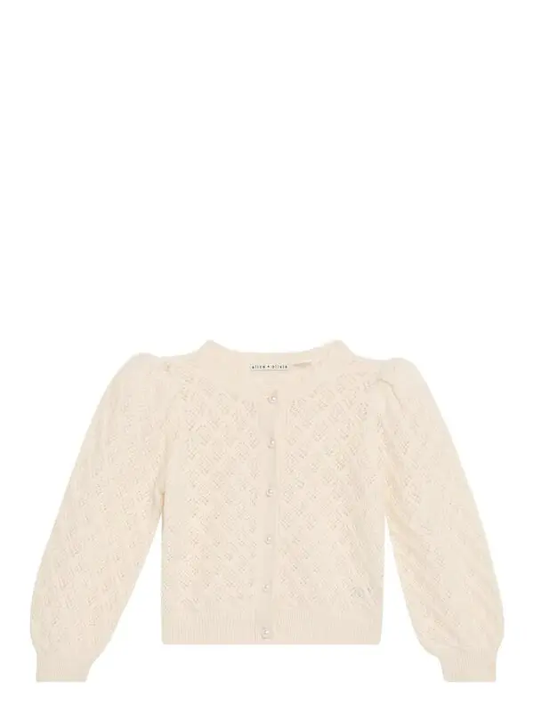 Alice + Olivia Doris Cashmere-blend Cardigan - Ecru