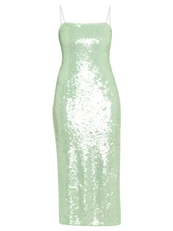 Alice + Olivia Taylor Sequined Midi Dress - Green