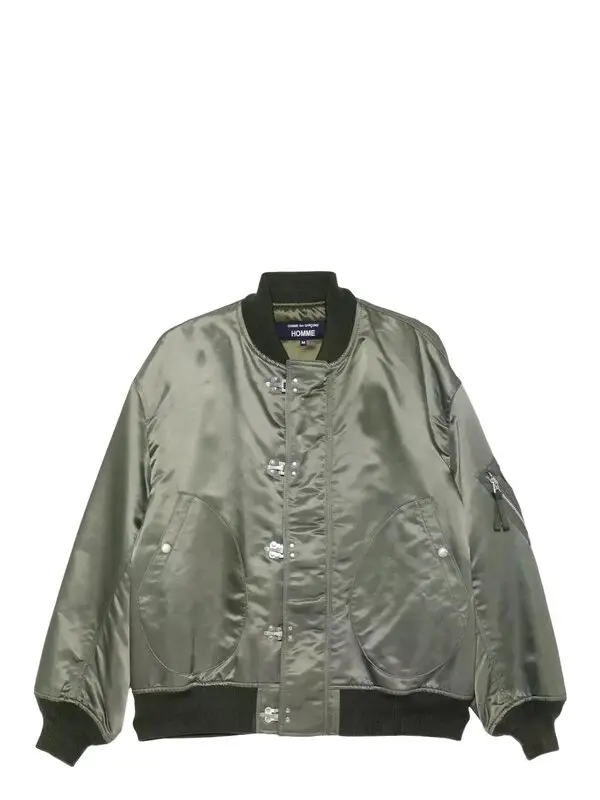 Comme Des Garçons Satin-finish Bomber Jacket - Green