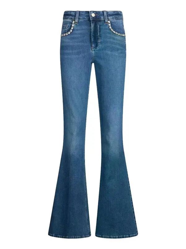 Liu Jo Rhinestone-embellished Flare Jeans - Blue
