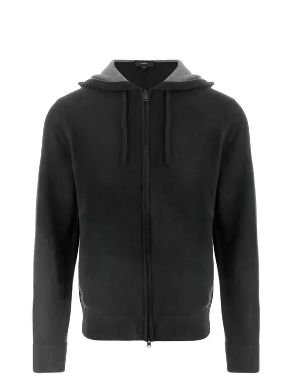 Vince Cashmere Zip-up Sweatshirt - Black