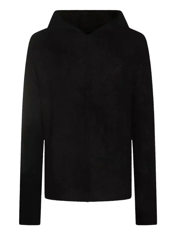 THOM KROM Seam-detail Hooded Sweater - Black