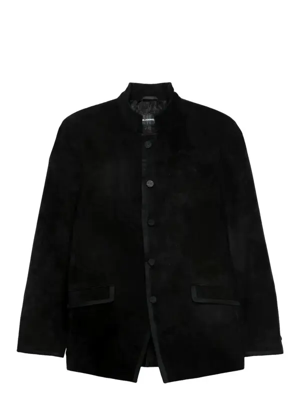 Karl Lagerfeld Band-collar Jacket - Black