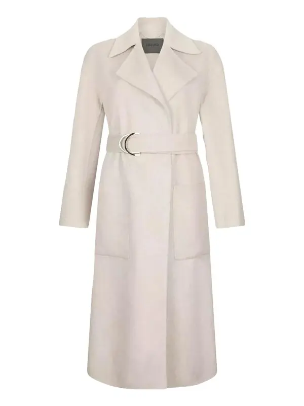 Liu Jo Belted Notched-collar Coat - Neutrals