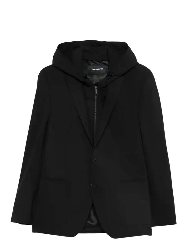 Karl Lagerfeld Hooded Blazer - Black