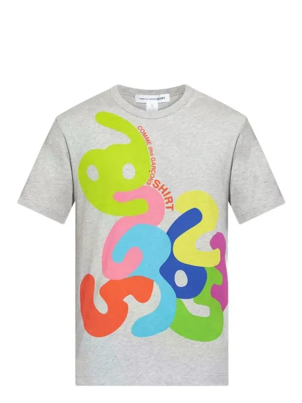 Comme Des Garçons Abstract-print T-shirt - Grey