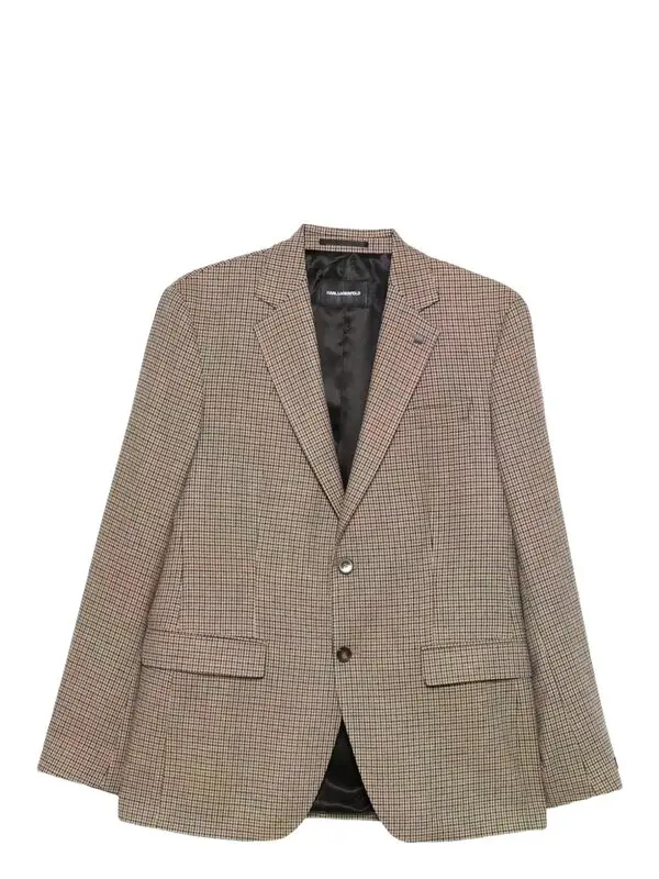 Karl Lagerfeld Checked Jacket - Brown