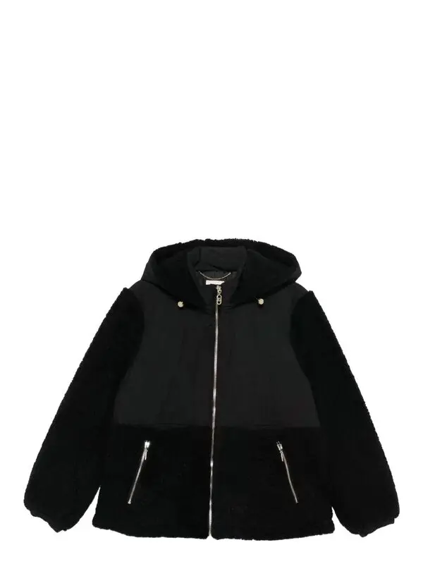 Liu Jo Hooded Teddy-paneled Jacket - Black