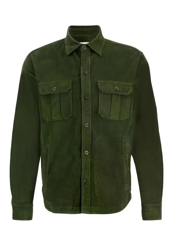Boglioli Buttoned Corduroy Overshirt - Green