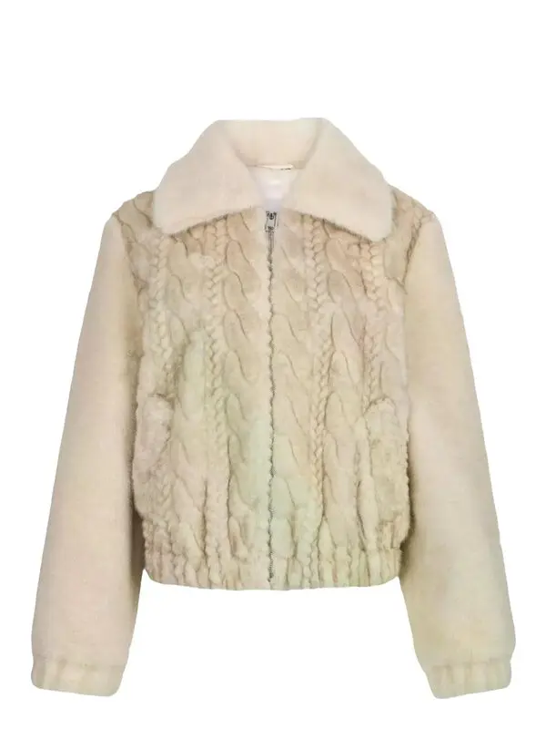 Liu Jo Cable-knit Teddy Coat - Neutrals