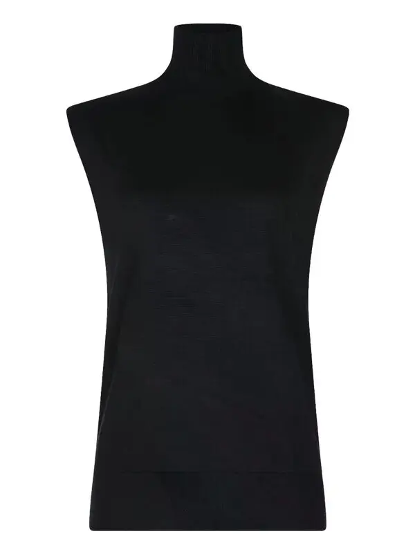 TOTEME Sleeveless Turtleneck Top - Black