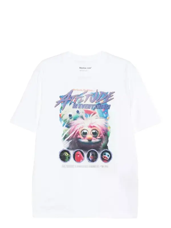 Martine Rose Graphic-print Cotton T-shirt - White