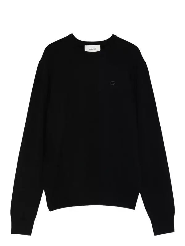 Coperni Logo-embroidered Wool Sweater - Black