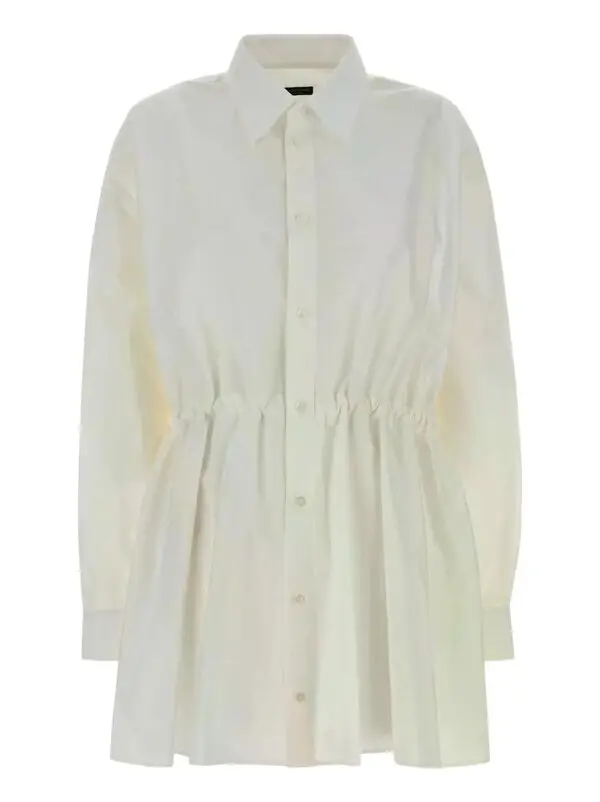 Balenciaga Cotton Shirt Dress - White