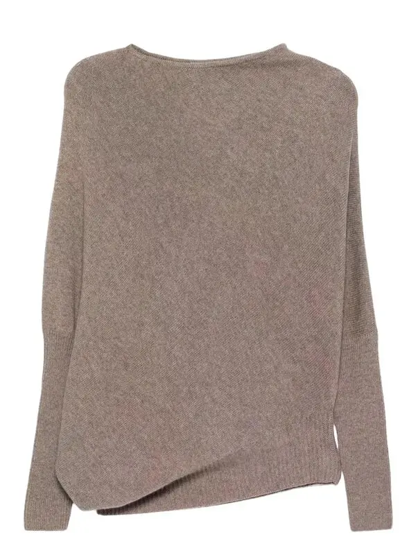Agnona Asymmetric-hem Sweater - Neutrals
